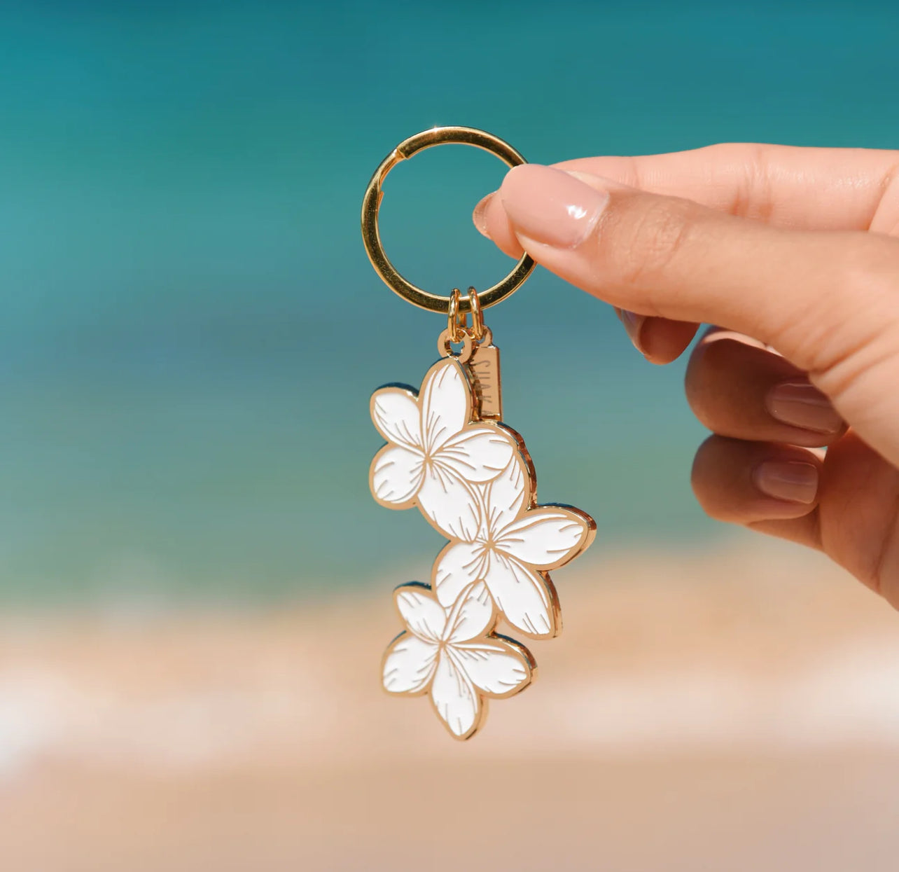 Plumeria Keychain - Shaka Tribe – Zori Zori Marianas